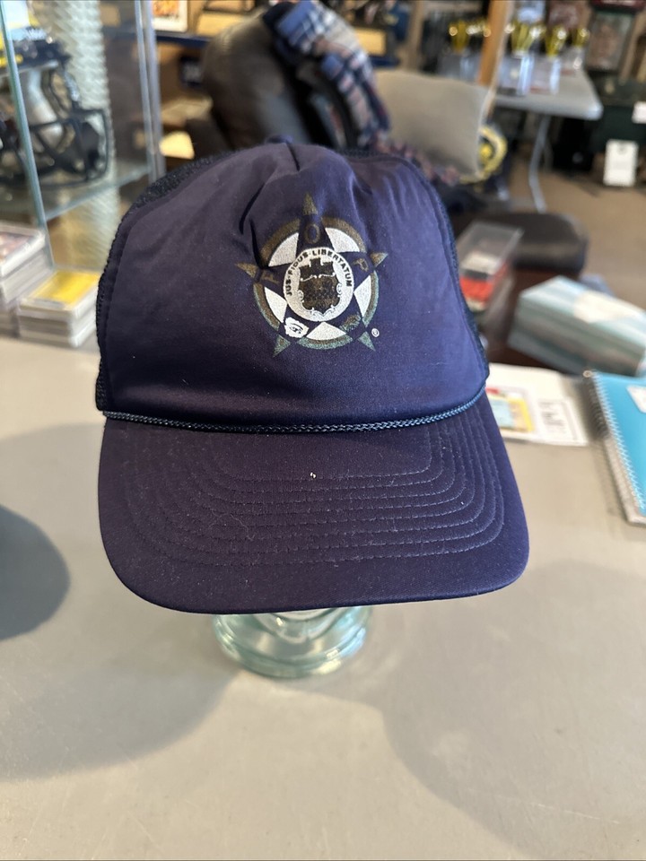 Vintage FOP Fraternal Order of Police Baseball Cap Blue Mesh Snapback ...