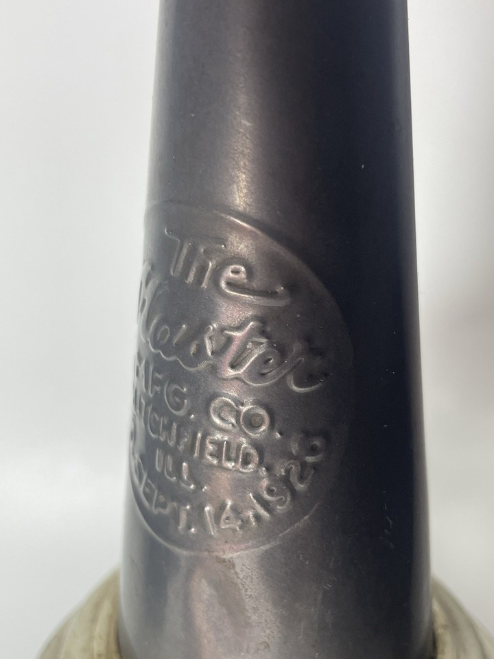 Vintage 1926 MFG. CO. Metal Oil Spout & Glass Bottle Almond Motors ...