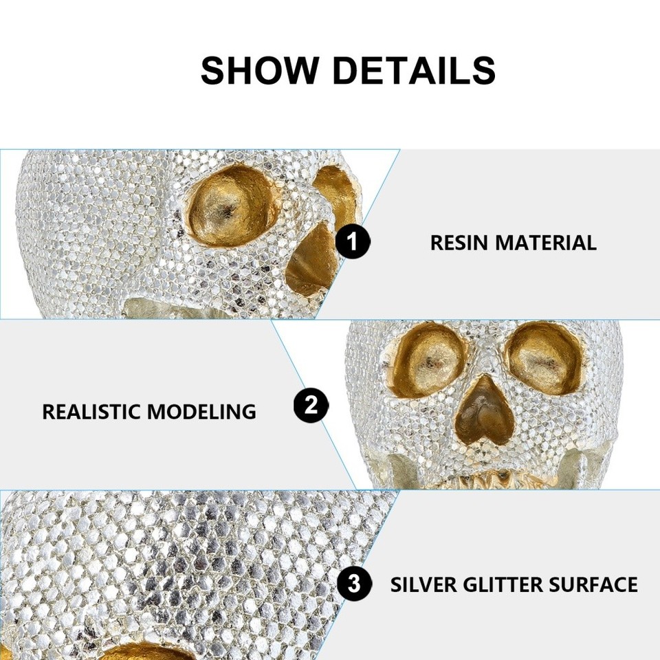 1pc Horror Skull Head Skull Scary Ghost Skeleton Skull for Halloween ...