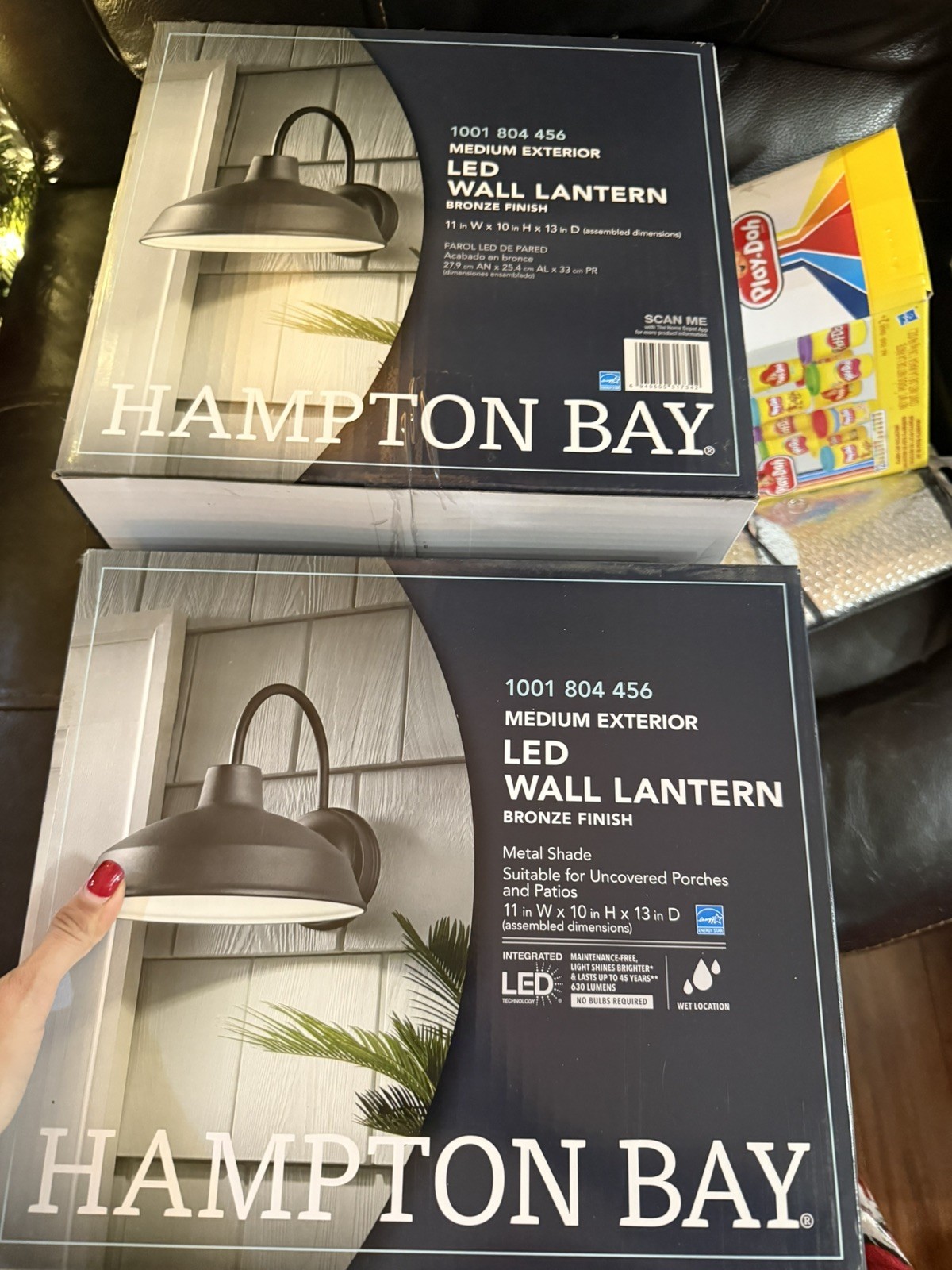 LOT OF 2 Hampton Bay Bronze Outdoor LED Wall Lantern New | eBay