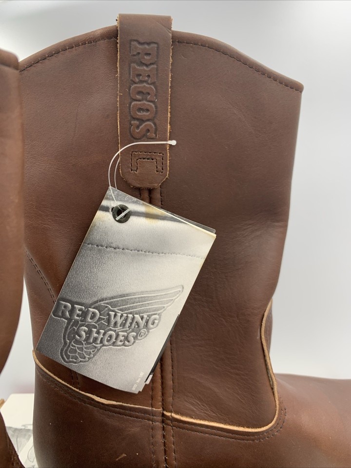 Red Wing 1155 Pecos Leather Boots Soft Toe USA Size 10.5 D | eBay