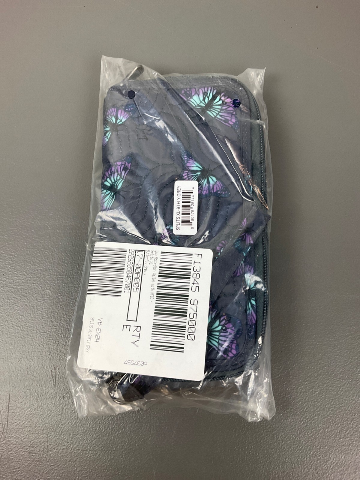 Lug Splits XL Wristlet Wallet - RFID Protection, Butterfly Grey, Unisex ...