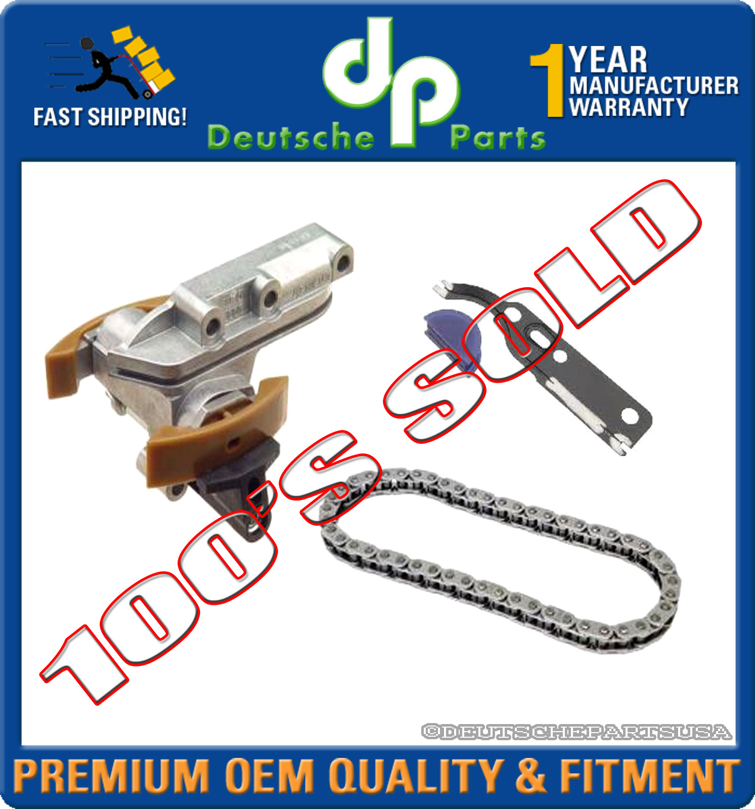 AUDI VW CAMSHAFT TIMING CHAIN TENSIONER 058109217B + 058198217 ...