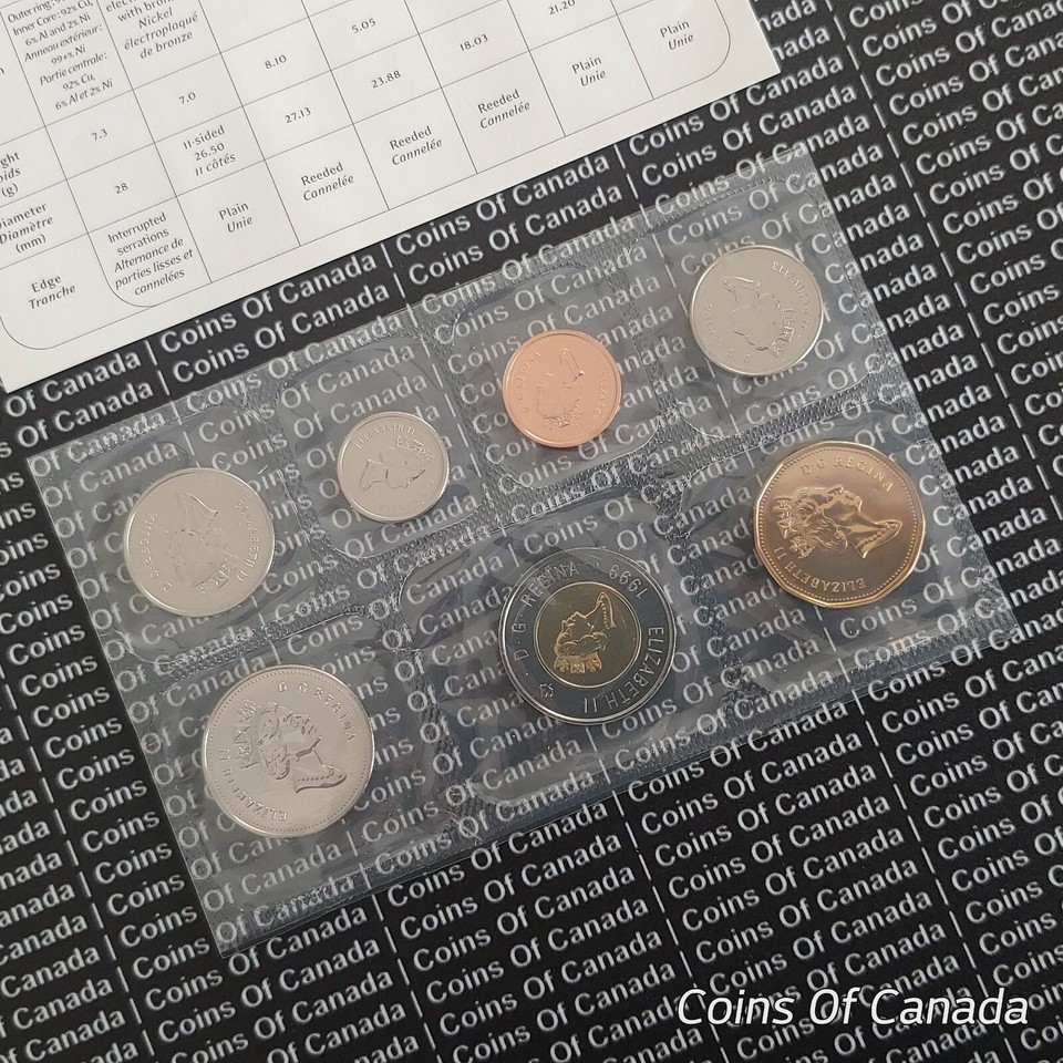 1999 Canada Prooflike 7 Coin Set Nunavut -Multiple Sets Available # ...