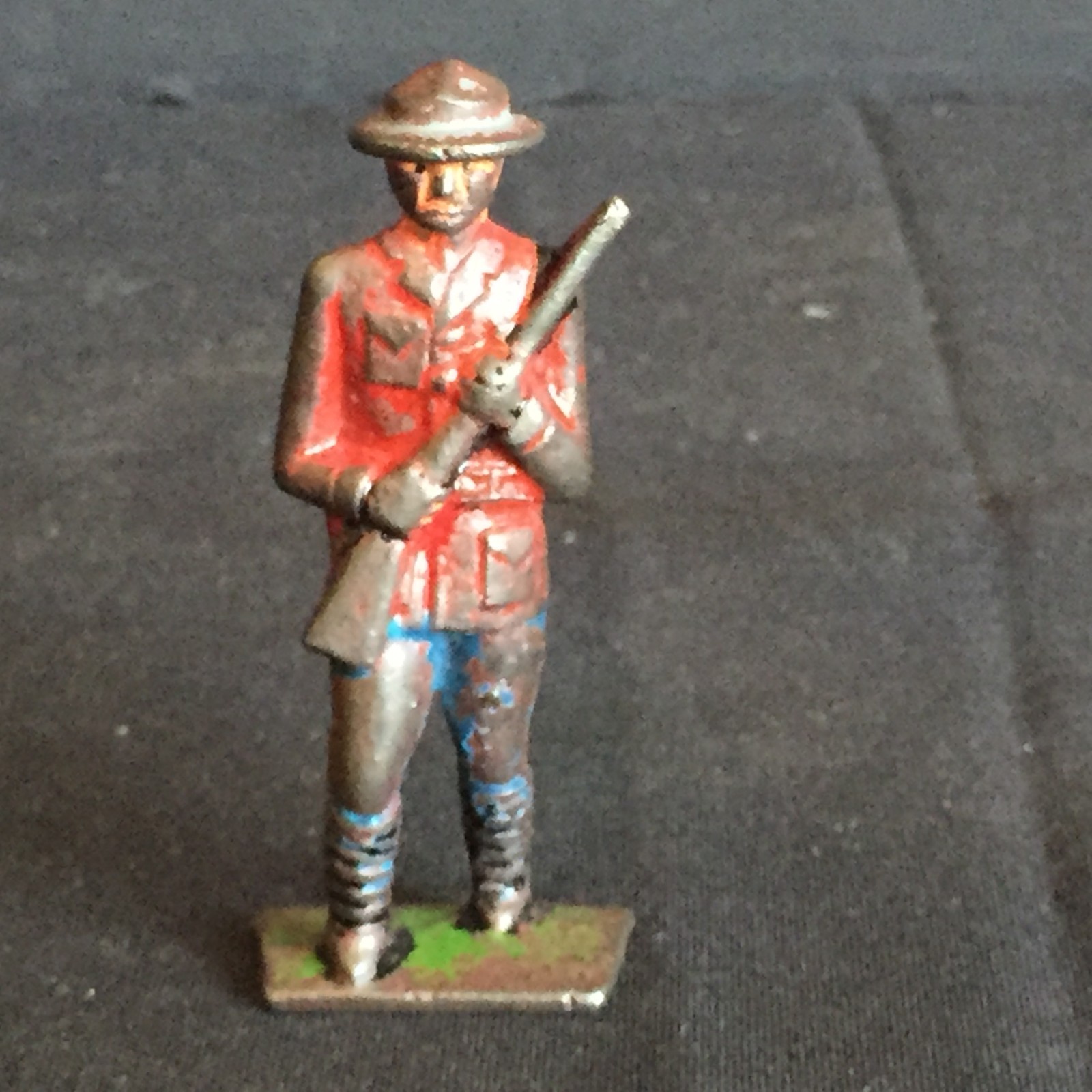 Antique Vintage Grey Iron Cast Iron Toy Solider Canadian Mountie | eBay
