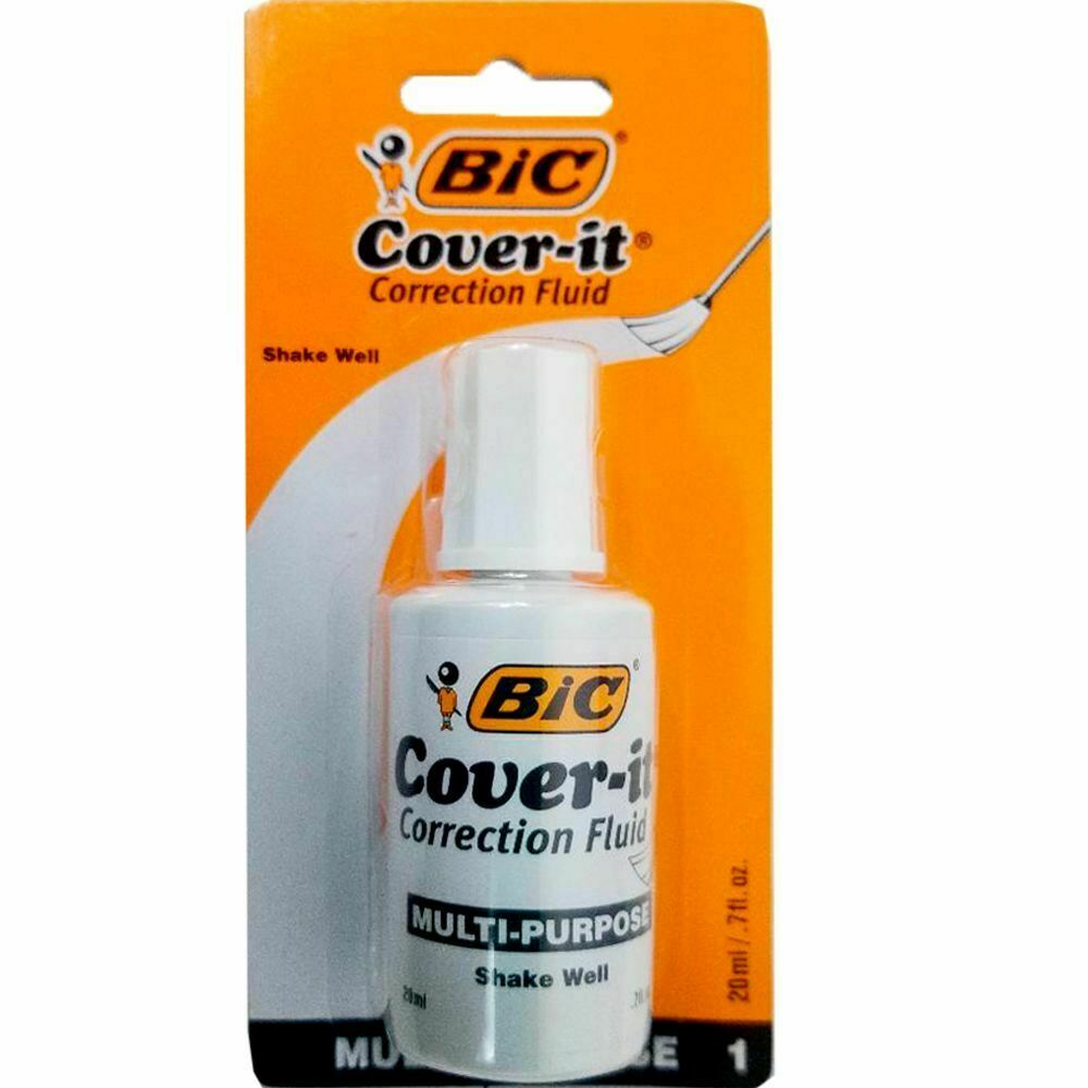 🔥BEST PRICE🔥 1 BIC Cover it White Out Correction Fluid liquid paper ...