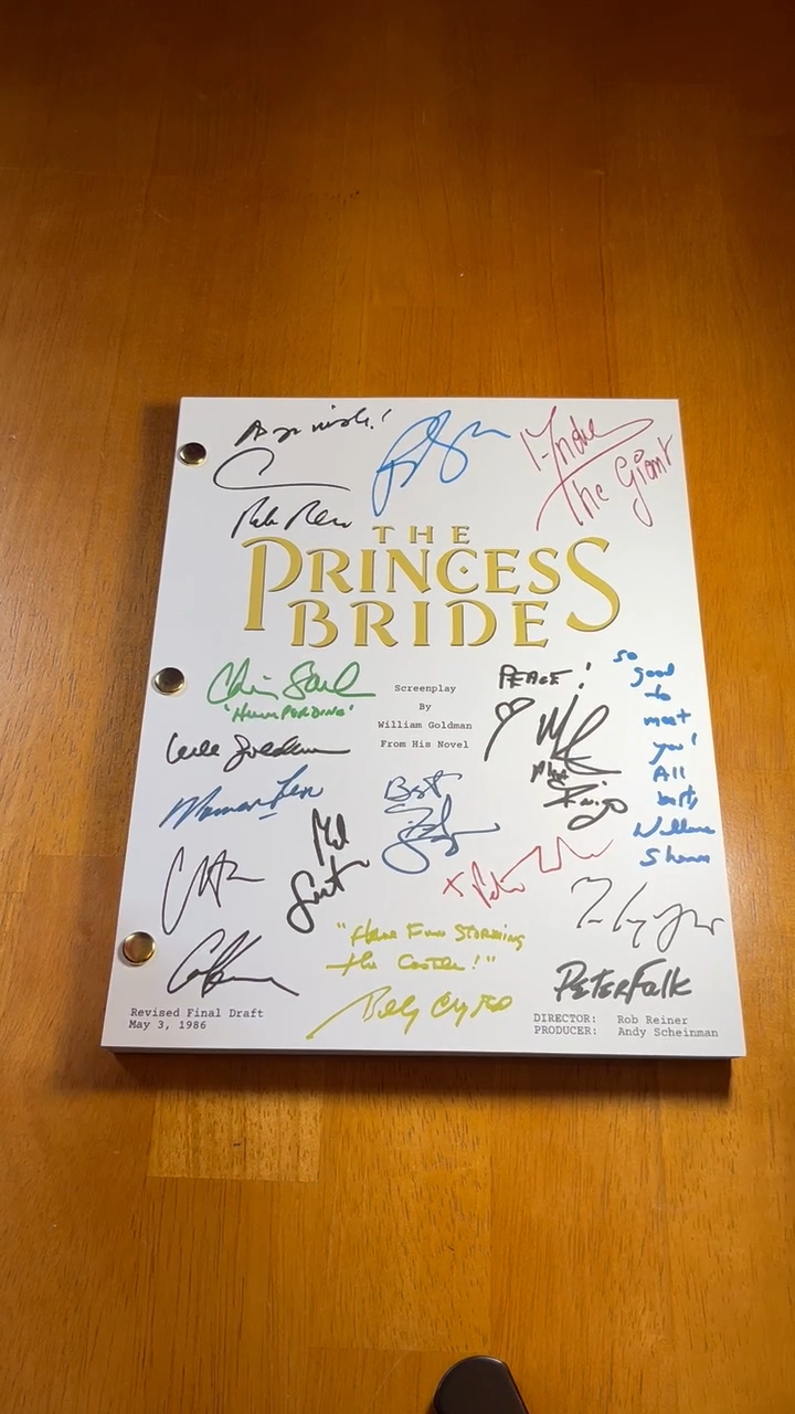 The Princess Bride Script Signed- Autograph Reprints- 154 Pages- As You ...