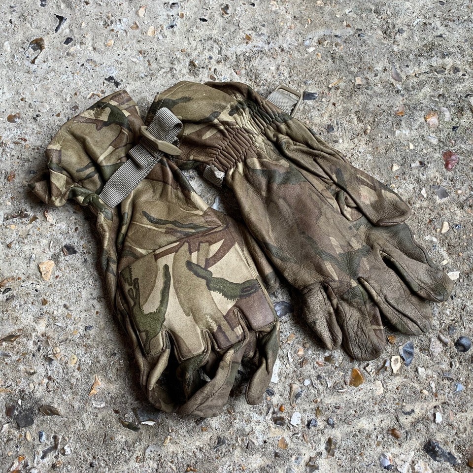 UK British Army Surplus Issue MTP Camouflage Leather Gloves, Hot Weather Combat | eBay