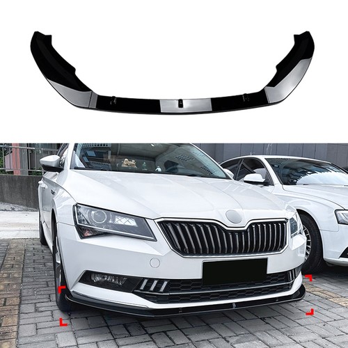Car Front Spoiler Splitter Lip Kit For Skoda Superb B8 2016-2018 Gloss ...