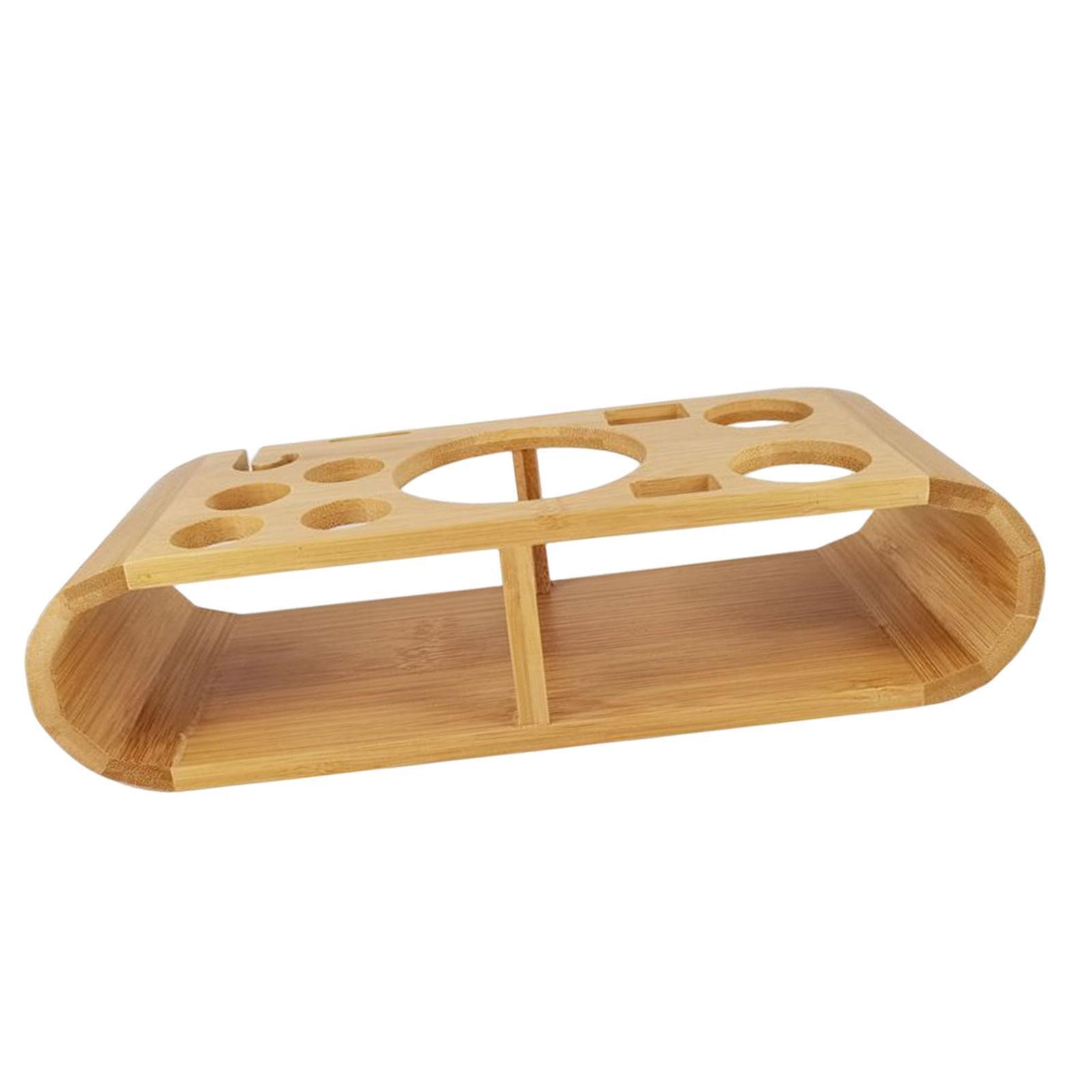 Cocktail Shaker Bartender Stand Bamboo Storage Stand Portable Bar Tool ...