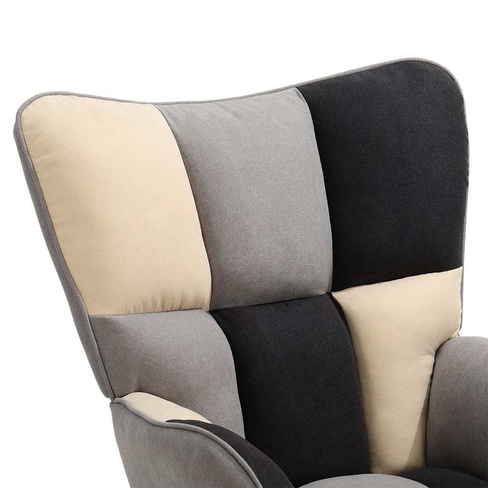 Modern Single Sofa Rocking Chair Garden Sun Lounger Recliner Armchair ...