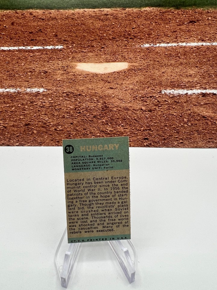 1963 Topps Flags Midgee Card # 38 Hungary | eBay