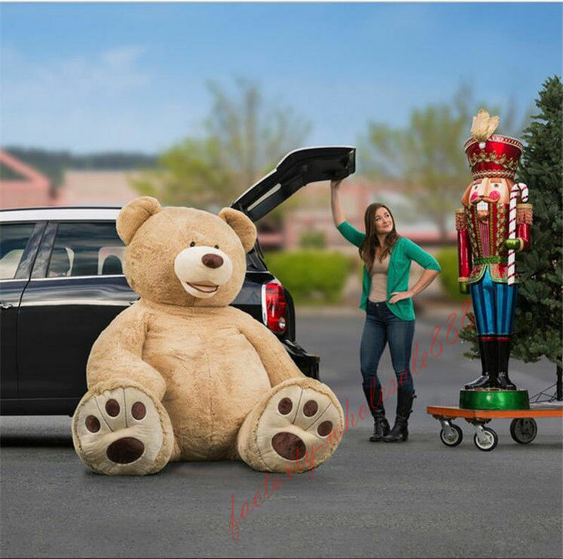 78" 200 cm Brown Giant Skin Teddy Bear Big Stuffed Toy Christmas Gift ...