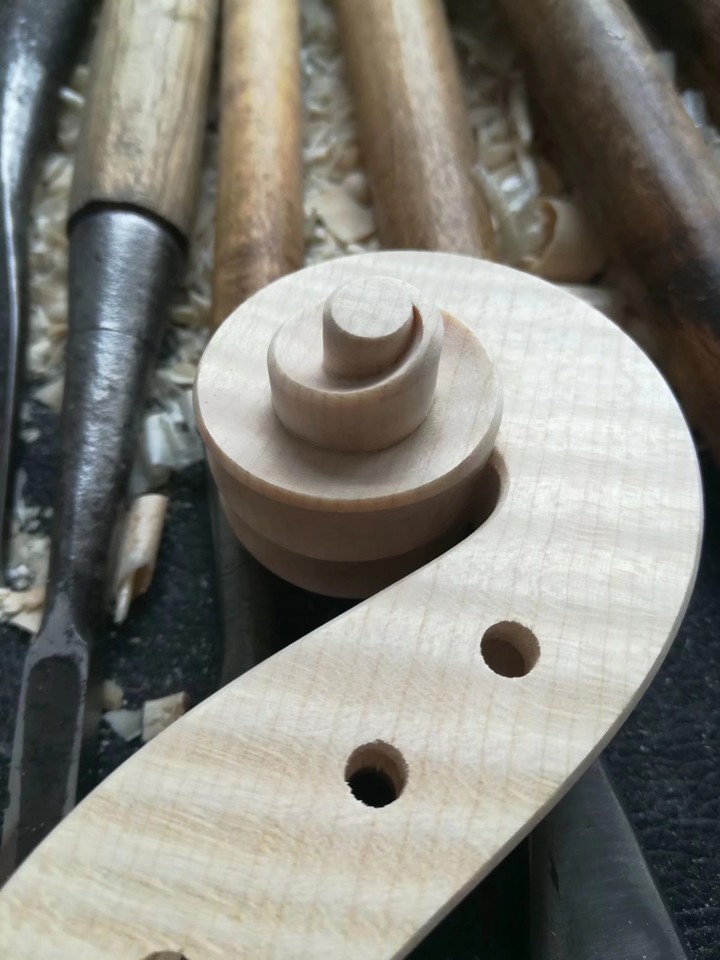 Stradivarius 1715 Maple Violin Scroll Neck Ebony Fingerboard Tiger ...