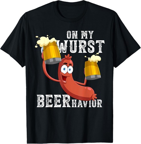 On My Wurst Behavior Beer Schnitzel Oktoberfest Costume Men T-Shirt S ...