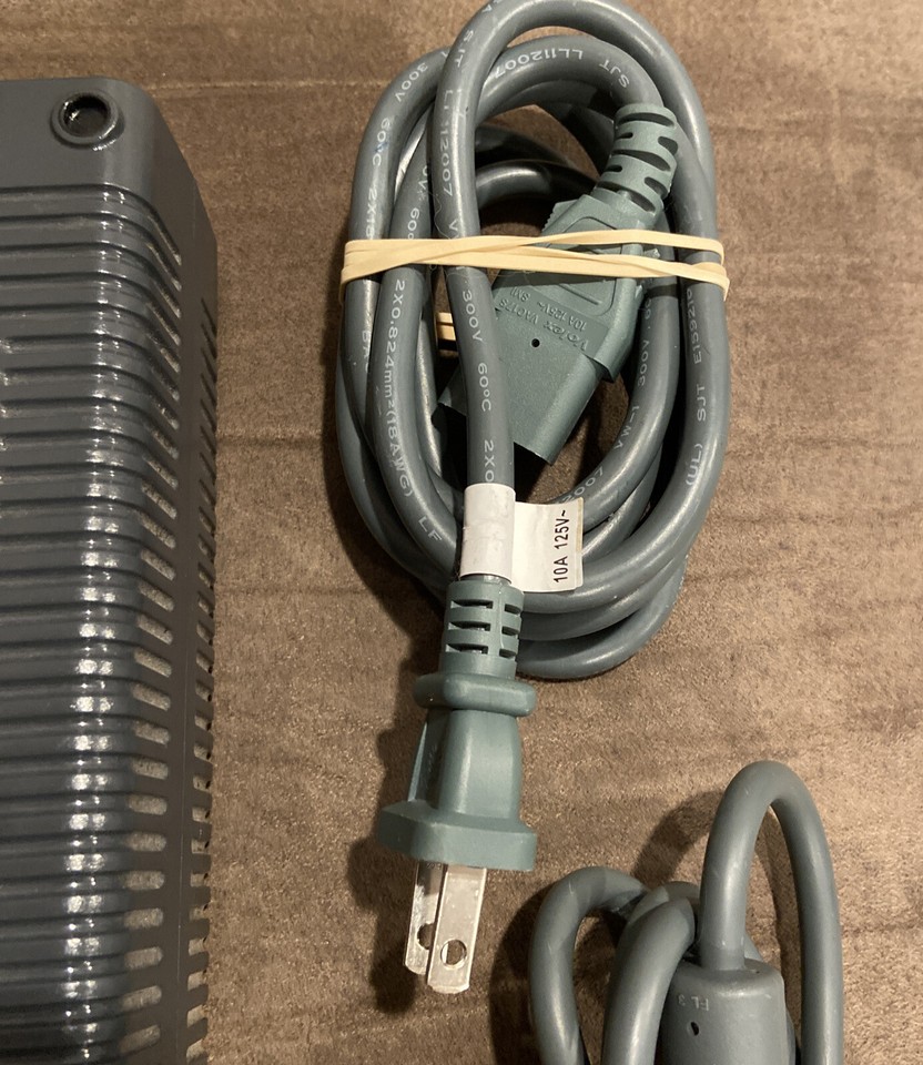 Official Microsoft Xbox 360 Fat Power Supply Cord Brick Adapter ...