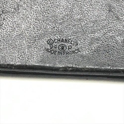 CHANEL Logo Triangle Plate Leather Chain Keyring Gold Black | eBay