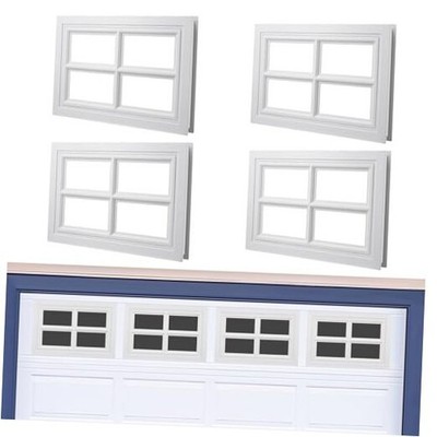 4 Pcs Garage Door Windows, Replacement Vinyl Windows Inserts Kit with ...