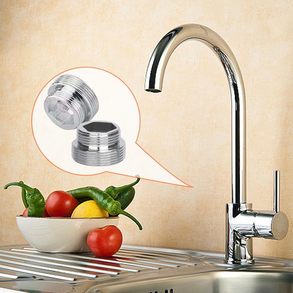 2pcs Leakproof Kitchen Faucet Adapter Hose External Thread M22 ...
