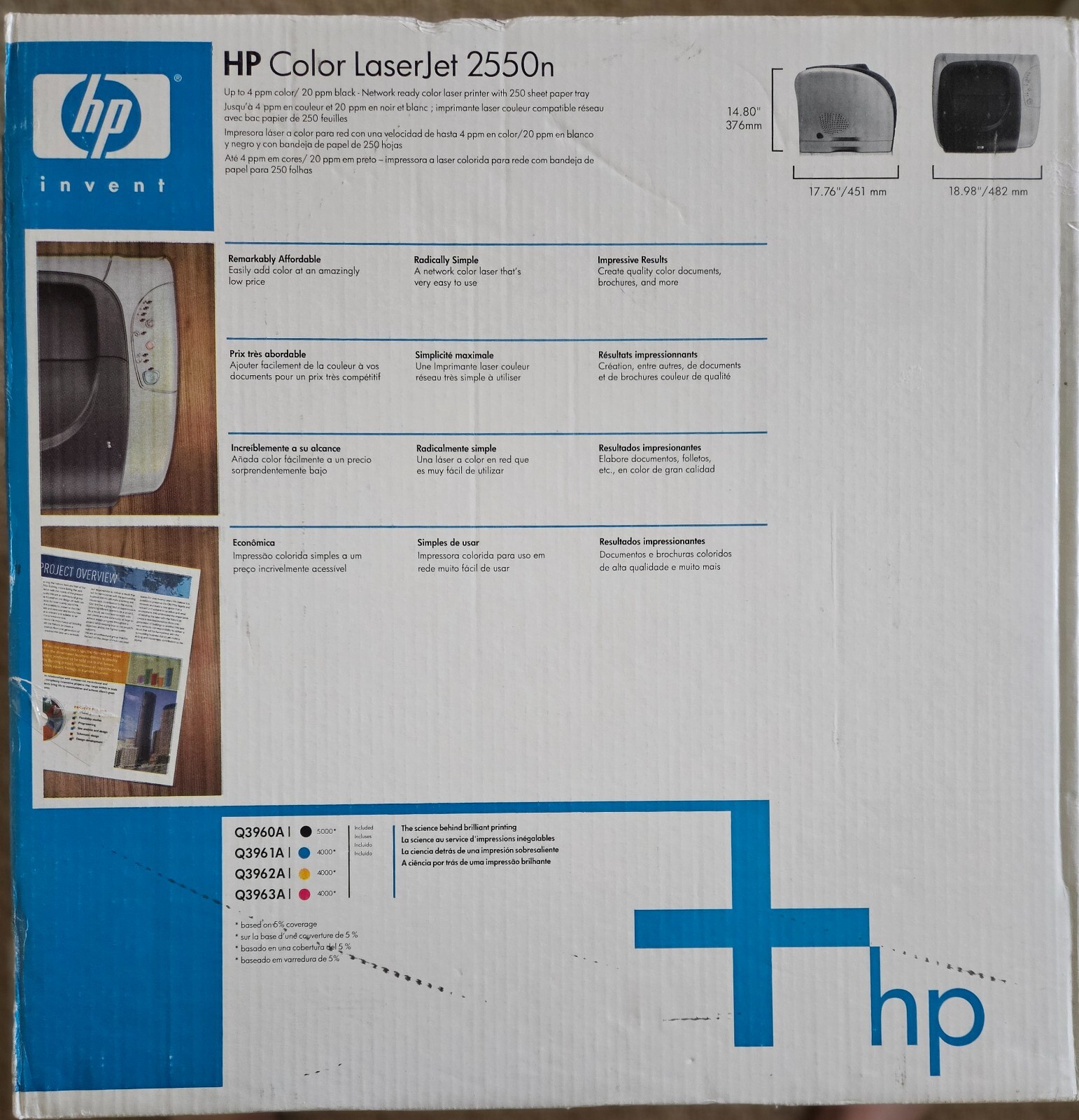 HP Color LaserJet 2550n Digital Photo Laser Printer for sale online | eBay