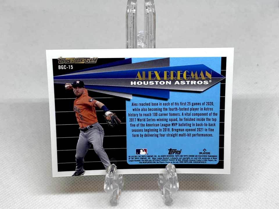 2021 Topps Chrome Update Baseball Alex Bregman #BGC-15 Black Gold ...