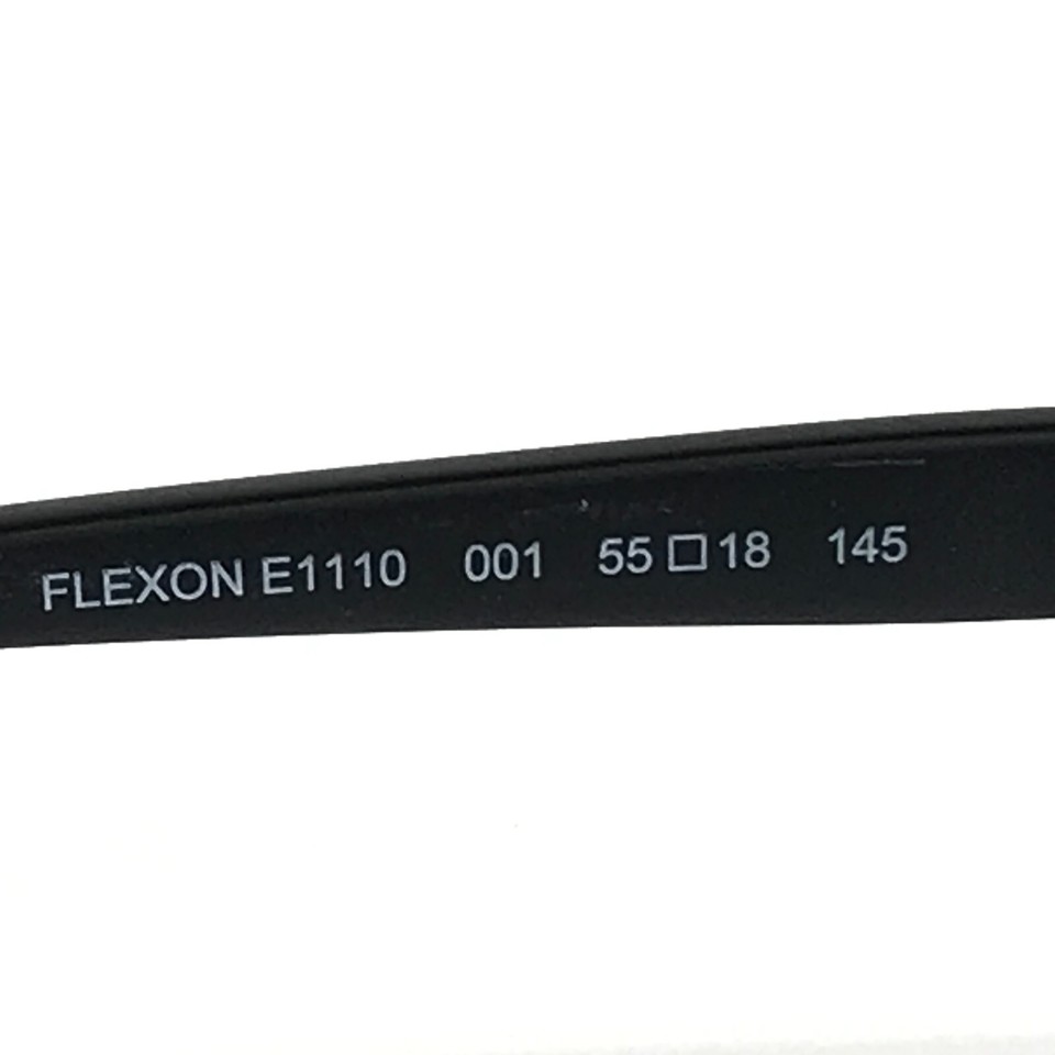 Flexon Eyeglasses Frames Latitude E1110 001 Black Silver Rectangular 55 ...