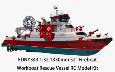 FDNY343 1:32 1330mm 52" Fireboat Workboat Rescue Vessel RC Model Kit | eBay