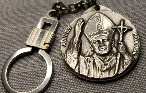 Vintage Keychain Saint Pope John Paul II JPII Rome Catholic G35 | eBay