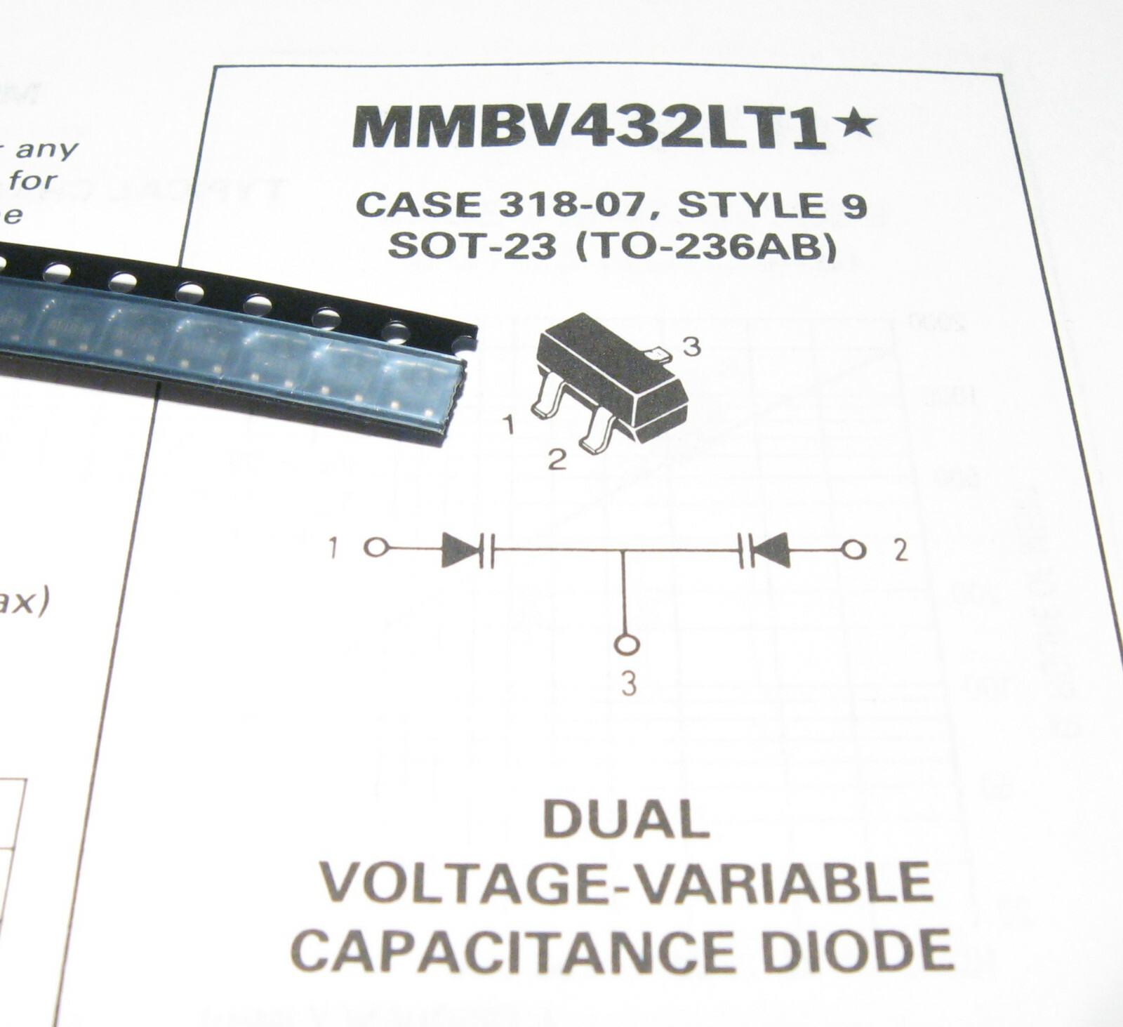 10pcs MMBV432LT1 Dual Voltage Variable Capacitance Diode Varicap SMD ...