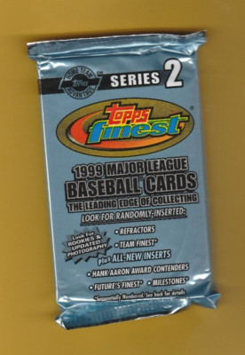 1999 Topps Finest Baseball Series 2 Jumbo Pack Original Stock 13 Cards ...