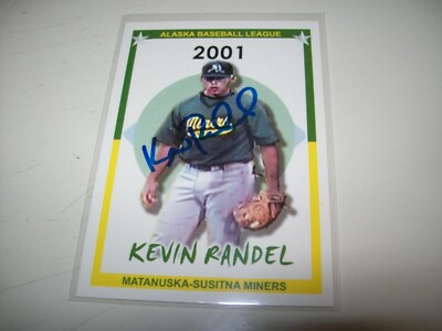 2002 ALASKA BASEBALL LEAGUE KEVIN RANGEL AUTO SIGNED MATANUSKA-SUSITNA ...
