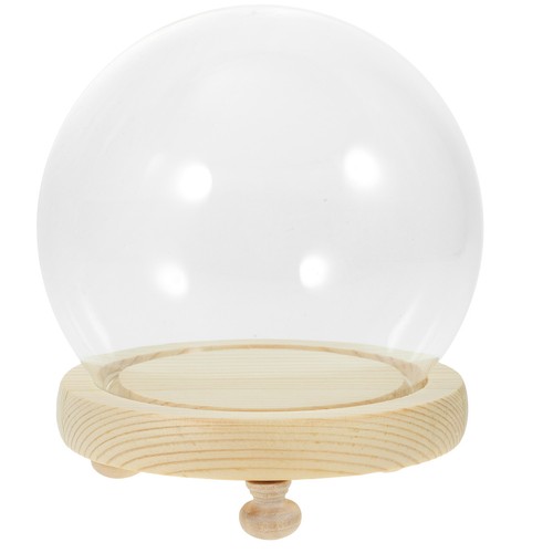 Tabletop Centerpiece Dome Clear Display Stand with Glass Globe Base ...