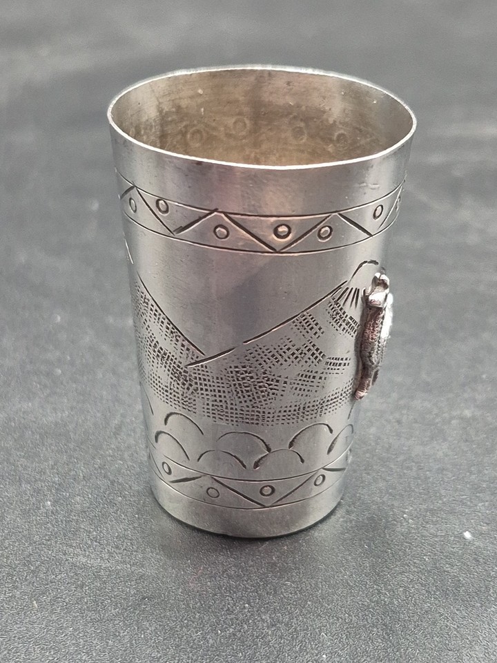 Antique Peruvian Sterling Silver Cordial or Shot Cup 47mm High 32mm ...