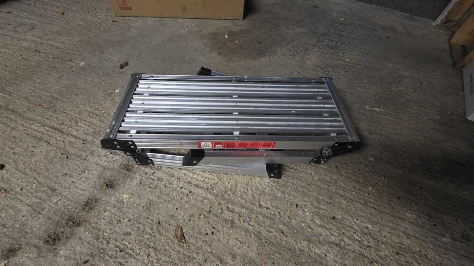 150kg Folding Aluminium Painting Work Platform Step Up Bench Ladder ...