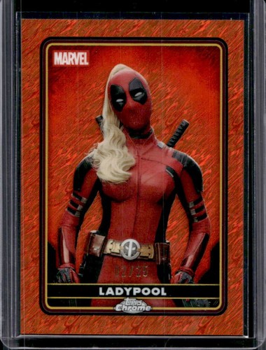 2025 Topps Chrome Deadpool Ladypool Characters Orange Shimmer Refractor ...