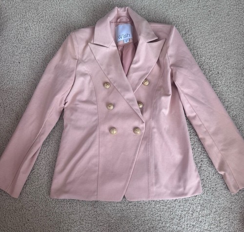 Womens Wish Military Style Salmon Pink Buisness Jacket Size 12 M | eBay ...