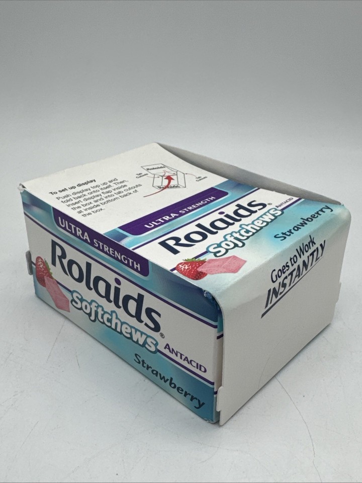 Rolaids Ultra Strength Antacid Soft Chews, Strawberry 6 Count/Stick, 12 ...