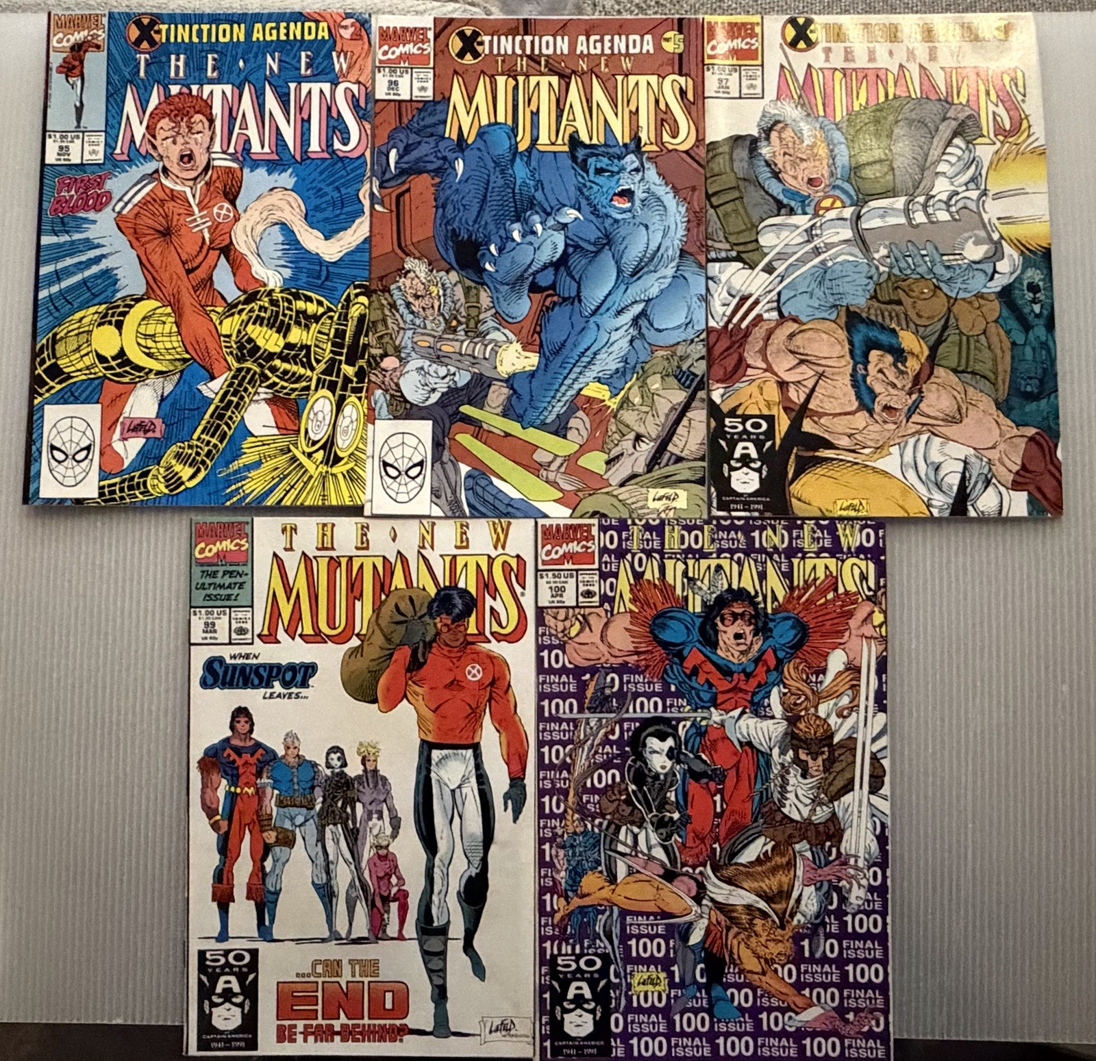 Marvel's The New Mutants Lot Of 5 Comic Books: 95-97, 99-100 | eBay