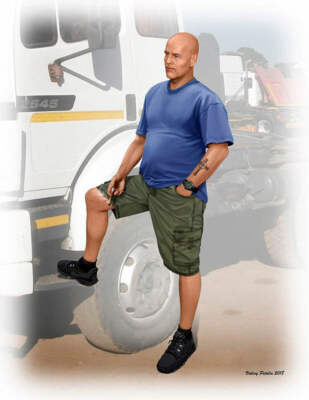 Master Box LTD 1/24 Box Jimmy Tex Haywood Trucker Standing w/one Foot ...