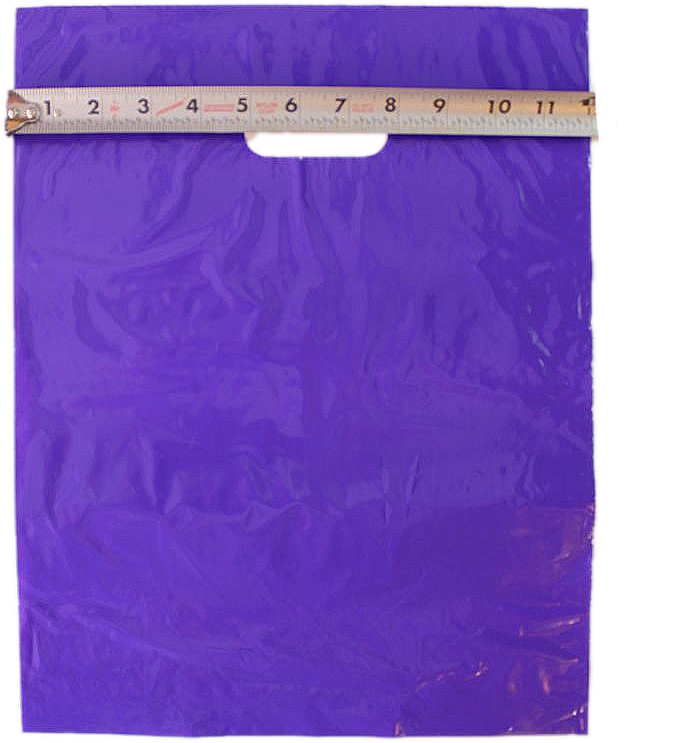 12" x 15" Colored PLASTIC MERCHANDISE Bags Retail Store Bags w/Die Cut ...