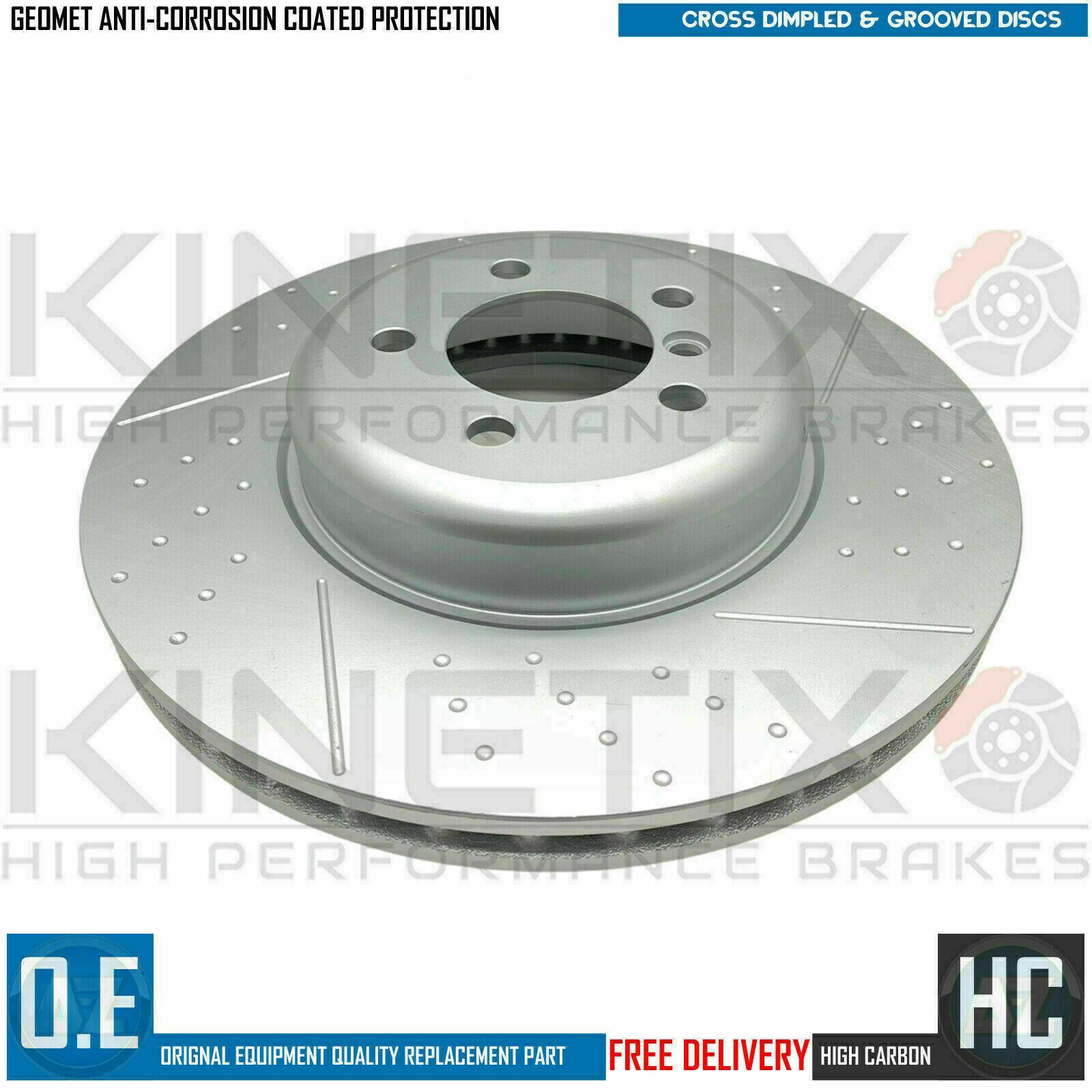 FOR BMW M235i M240i F22 DIMPLED & GROOVED FRONT BRAKE DISCS PAIR 340mm ...