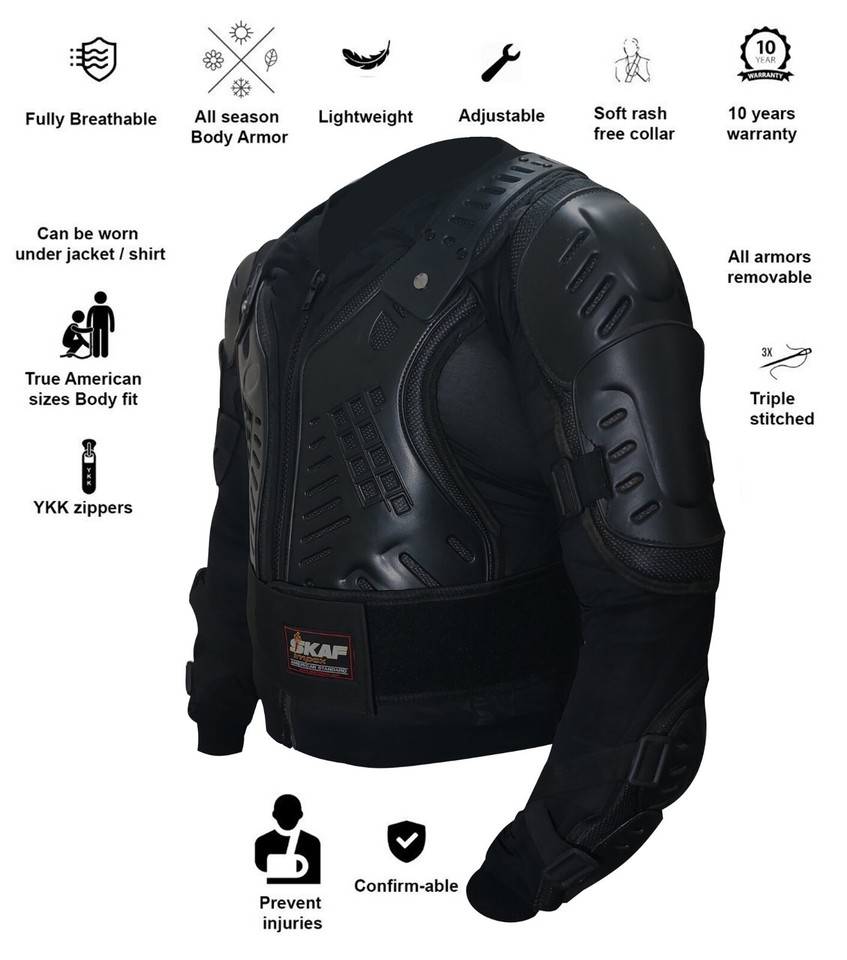 Men Motorcycle Body Armor Jacket Protection Riding Gear Motocross Dirt ...