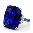 25 ct Cocktail Party Ring inspired 925 Sterling Silver Blue Cushion ...