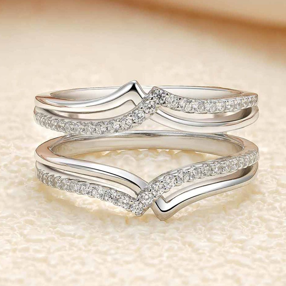 Adjustable Ring Enhancers Wedding Anniversary Bands for Engagement Ring ...