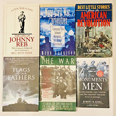 American War Book Lot of 6 Trade PB Civil War, World War II, The ...