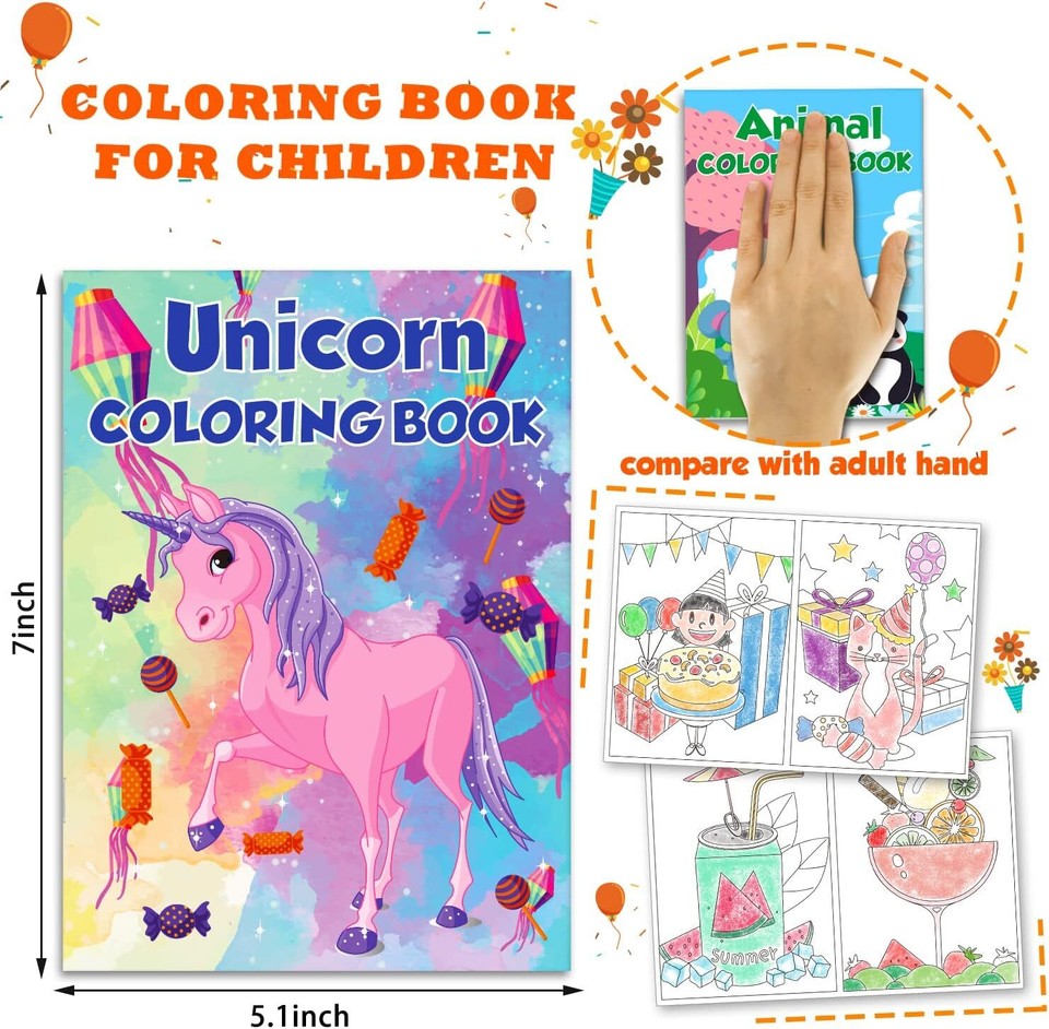 24Pack Small Coloring Books for Kids Ages 4-8, 8-12, Bulk Coloring ...
