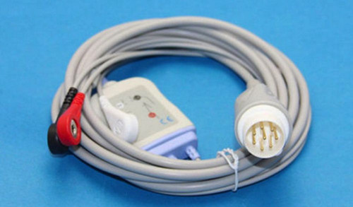 HP Philips 3Leads ECG Cable Snap M1733A Compatible 8Pin Connector | eBay