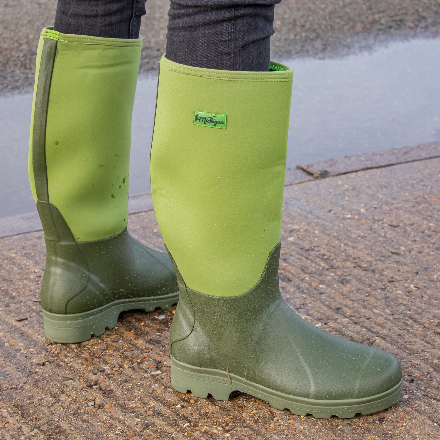 Michigan Neoprene Waterproof Wellington Fishing Boots Wellies | eBay