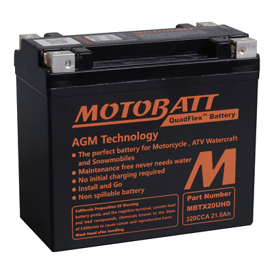 Motobatt Heavy Duty AGM Battery for Harley FXSB BREAKOUT 2013-2017 ...