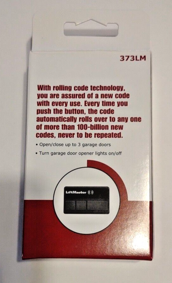 *GENUINE LIFTMASTER BRAND* LiftMaster 373LM 3 Button Car Remote FREE ...